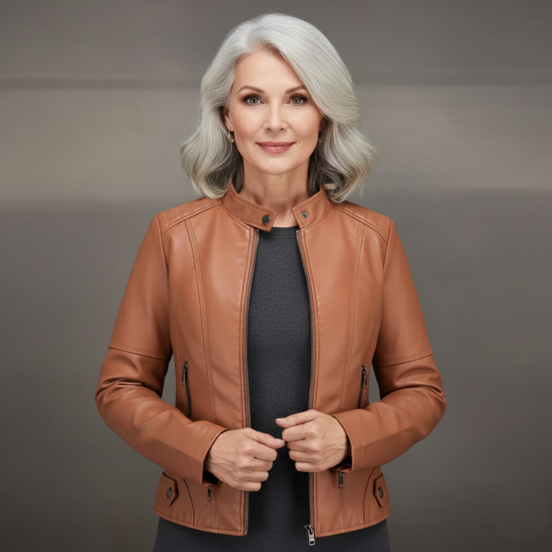 Lessy | Sleek Faux Leather Jacket